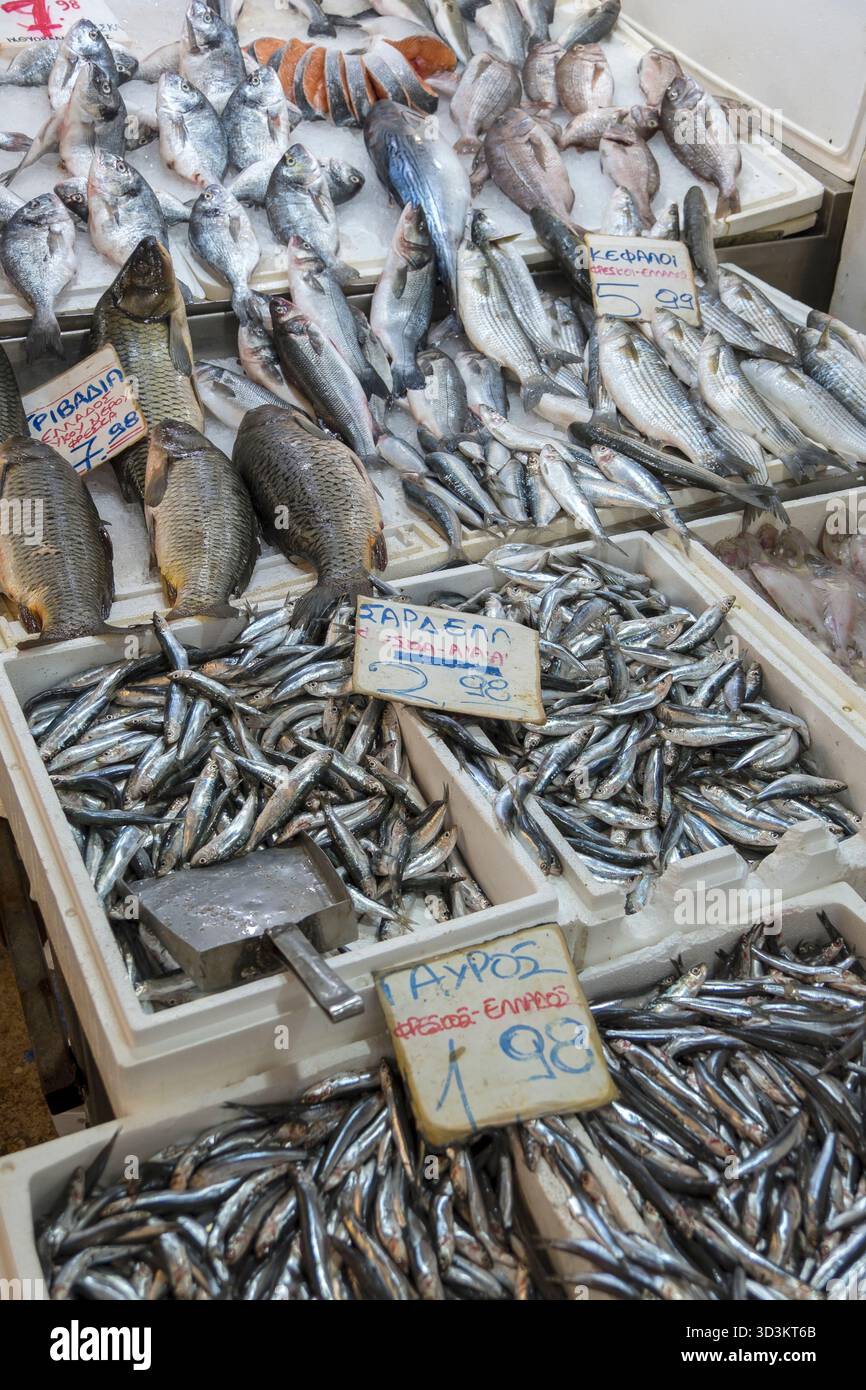 Athens fish market hi-res stock photography and images - Alamy
