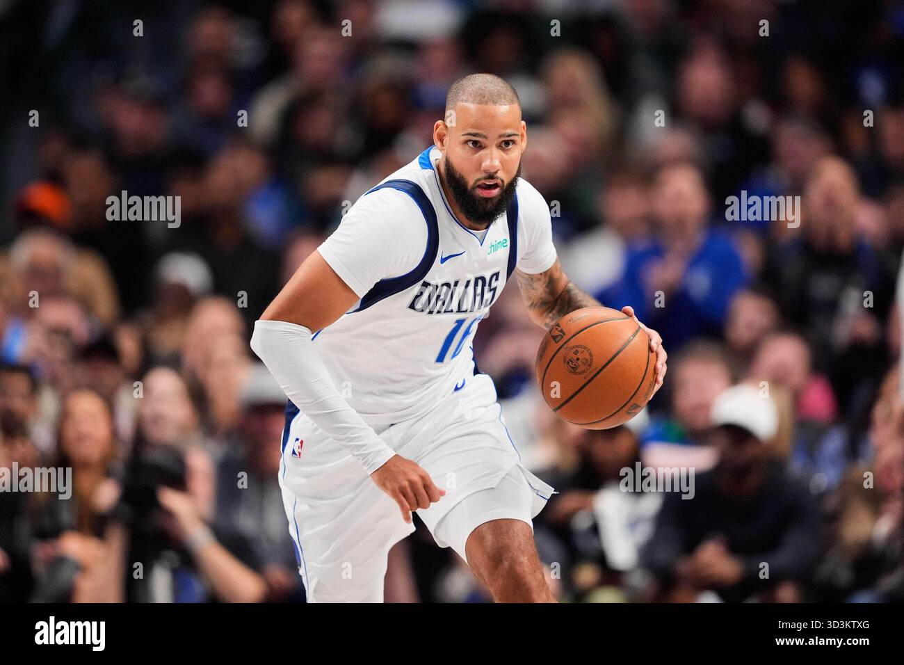 Dallas Mavericks forward Caleb Martin works against the Indiana Pacers ...