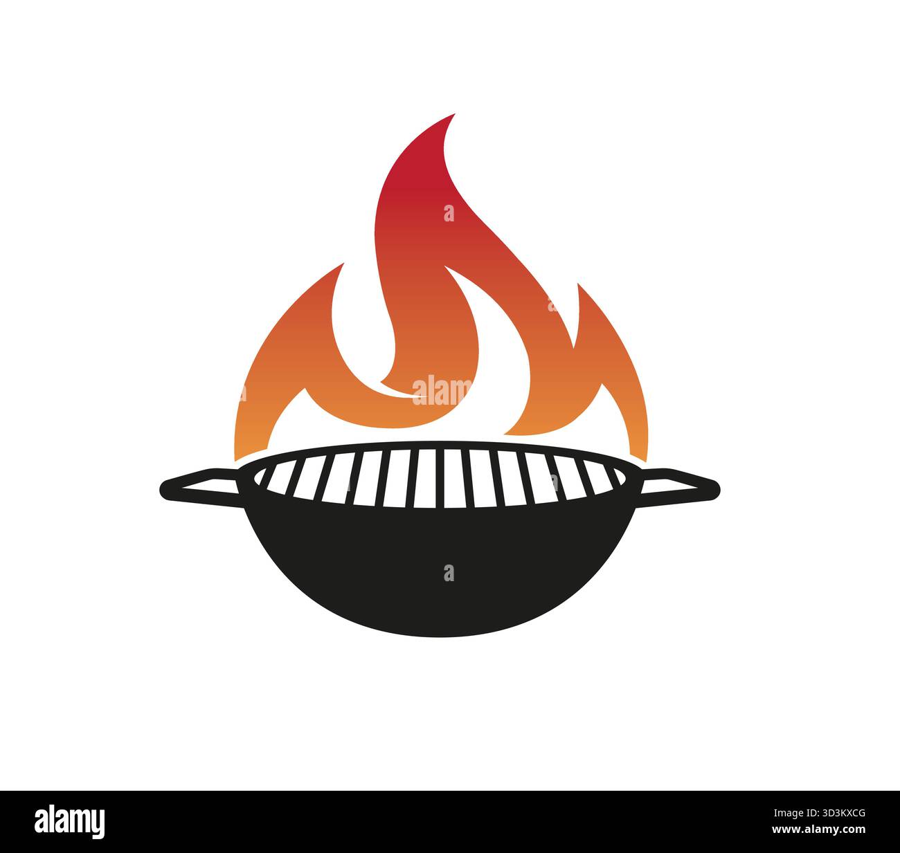 Grill pan bbq logo Stock Vector Images - Alamy