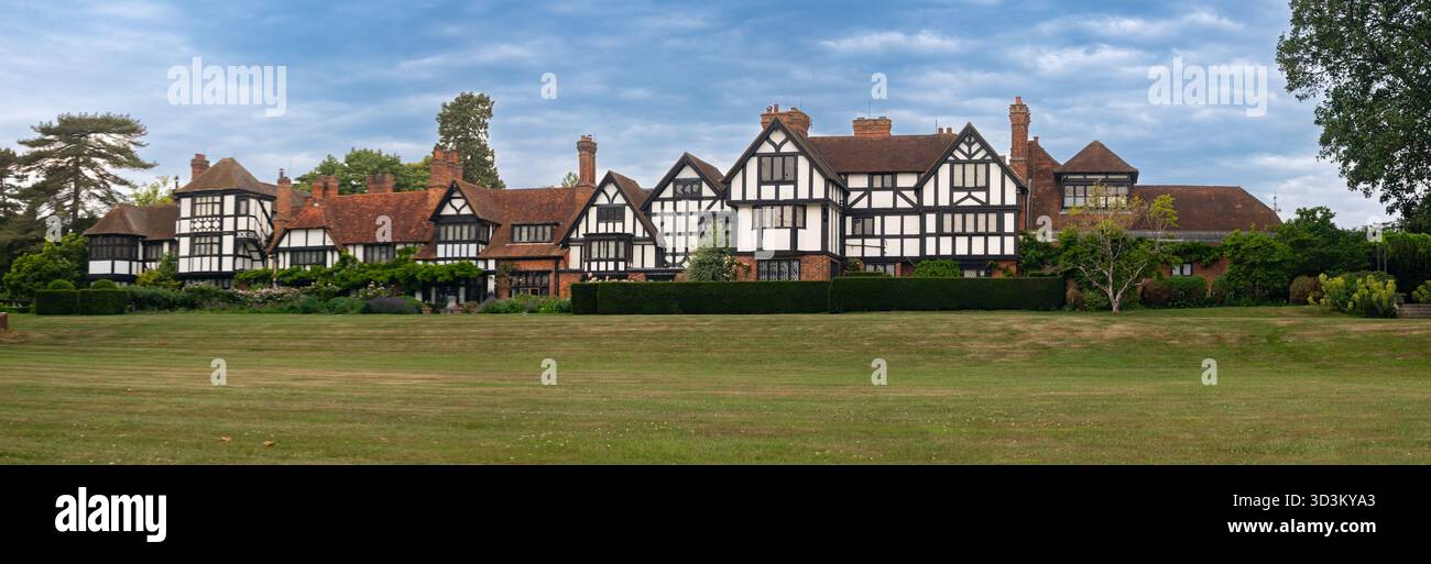 Ascott House an old English manor house with black and white half ...