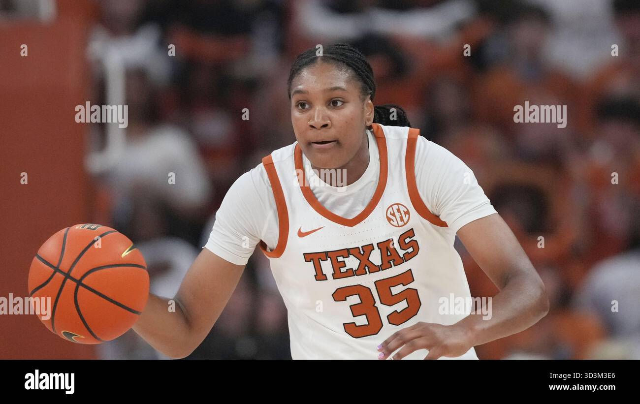 Texas forward Madison Booker (35) during the first half of an NCAA ...