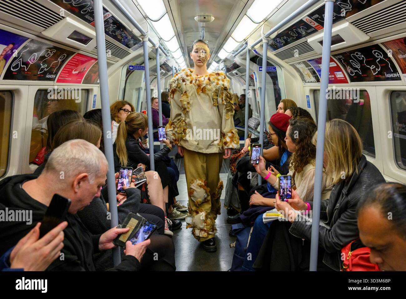 06/11/2025. London, UK Model on the catwalk wears a French cheese ...
