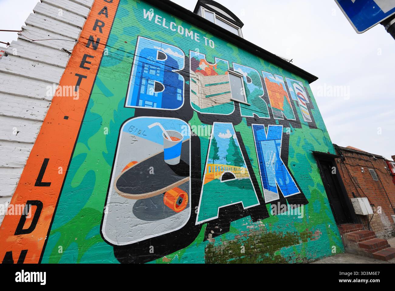 Street art for Burnt Oak, area in the Borough of Barnet in north London ...