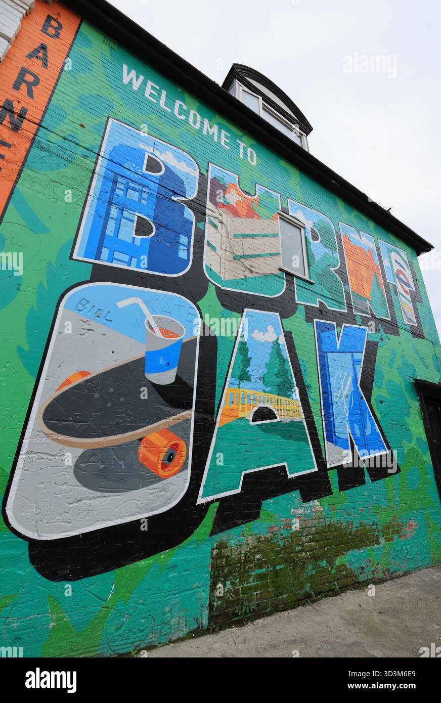 Street art for Burnt Oak, area in the Borough of Barnet in north London ...