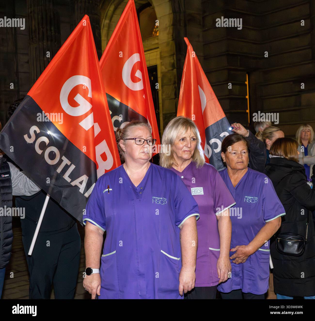 Glasgow Scotland, UK. 6th November 2025. GMB members gathered outside ...