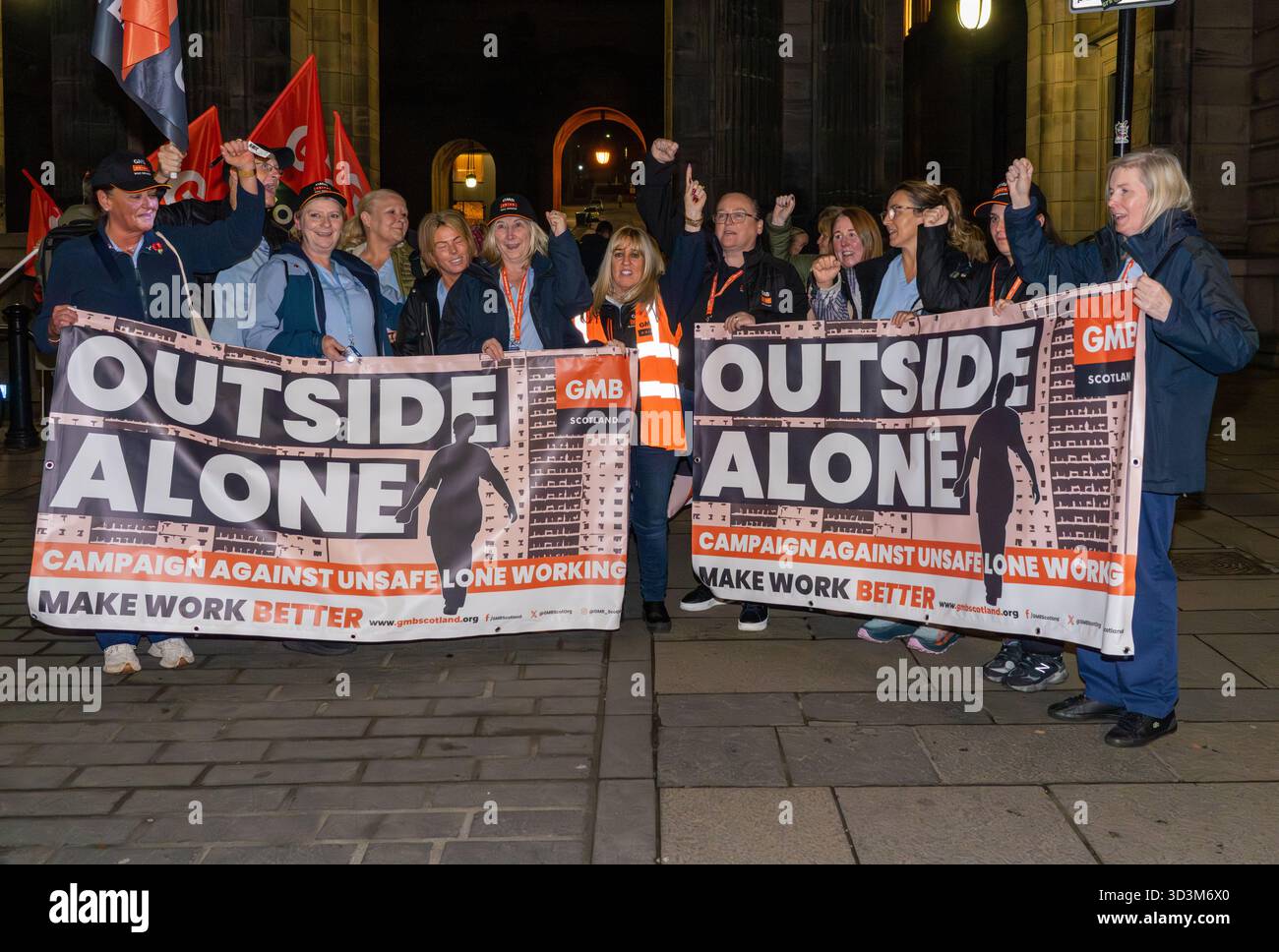 Glasgow Scotland, UK. 6th November 2025. GMB members gathered outside ...