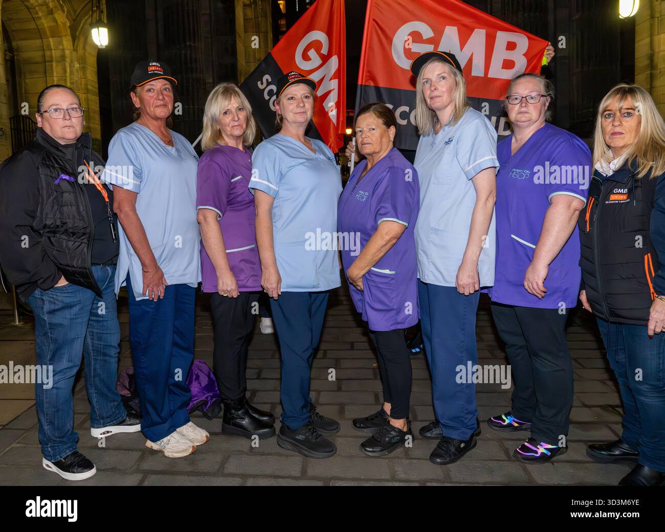 Glasgow Scotland, UK. 6th November 2025. GMB members gathered outside ...