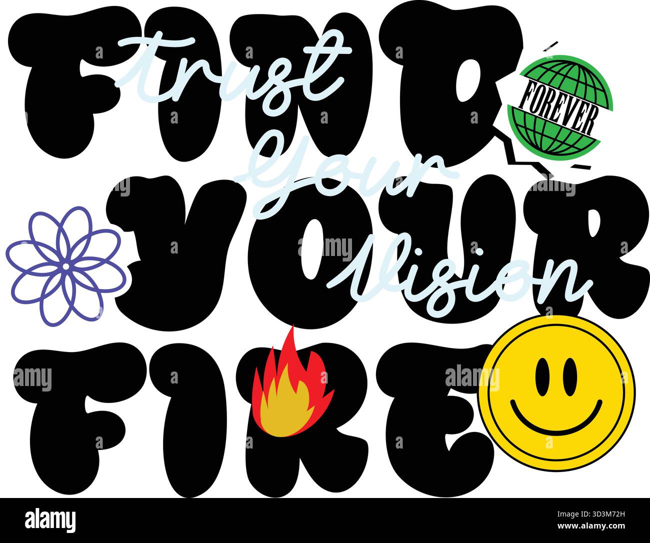 Inspirational decal design Stock Vector Images - Alamy