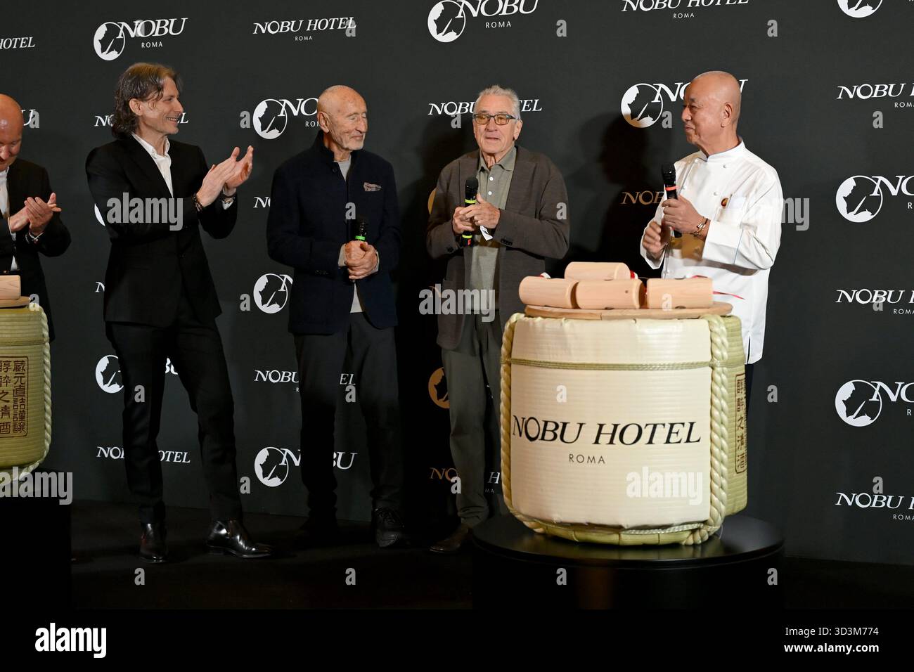 Rome: Via Veneto. Nobu Hotel Opening, Sake Ceremony. Pictured: Trevor ...