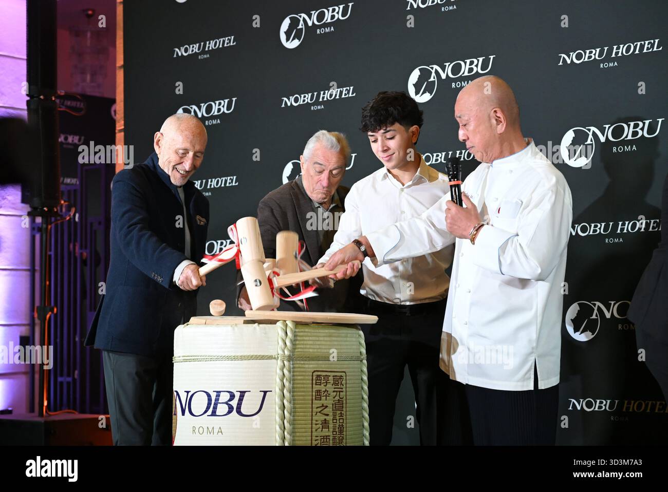 Rome: Via Veneto. Nobu Hotel Opening, Sake Ceremony. Pictured: Meir ...