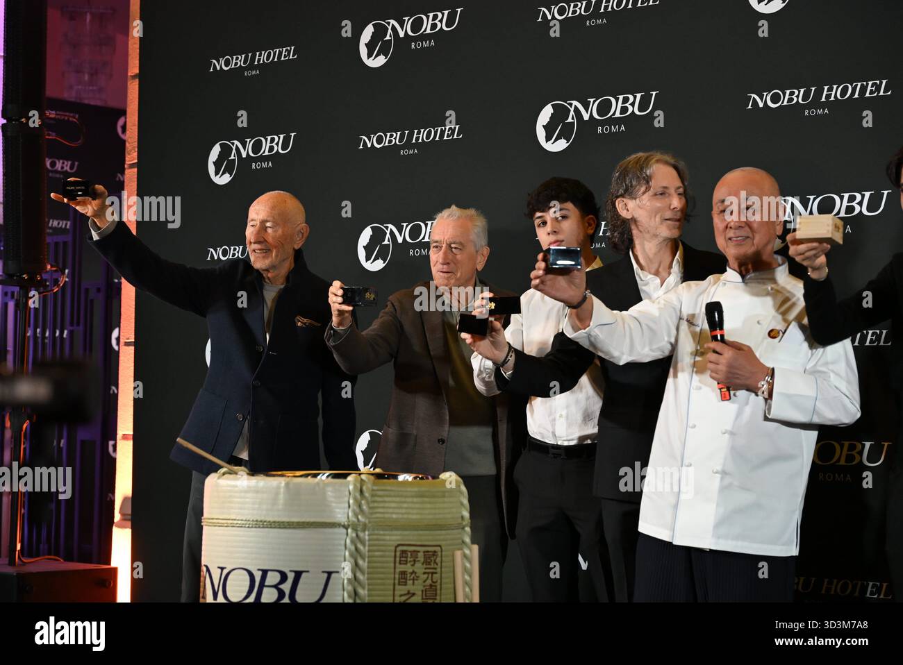 Rome: Via Veneto. Nobu Hotel Opening, Sake Ceremony. Pictured: Meir ...