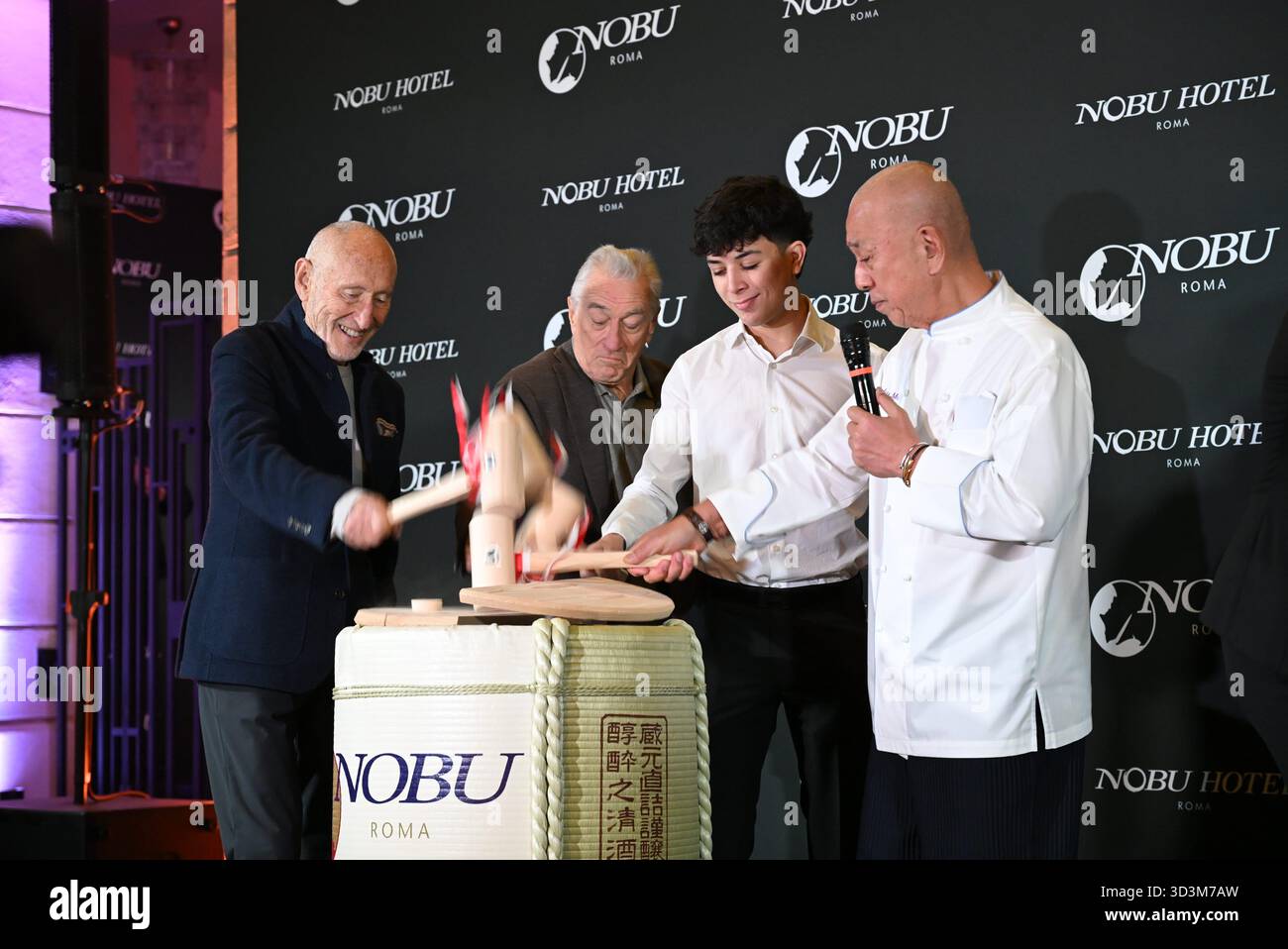 Rome: Via Veneto. Nobu Hotel Opening, Sake Ceremony. Pictured: Meir ...