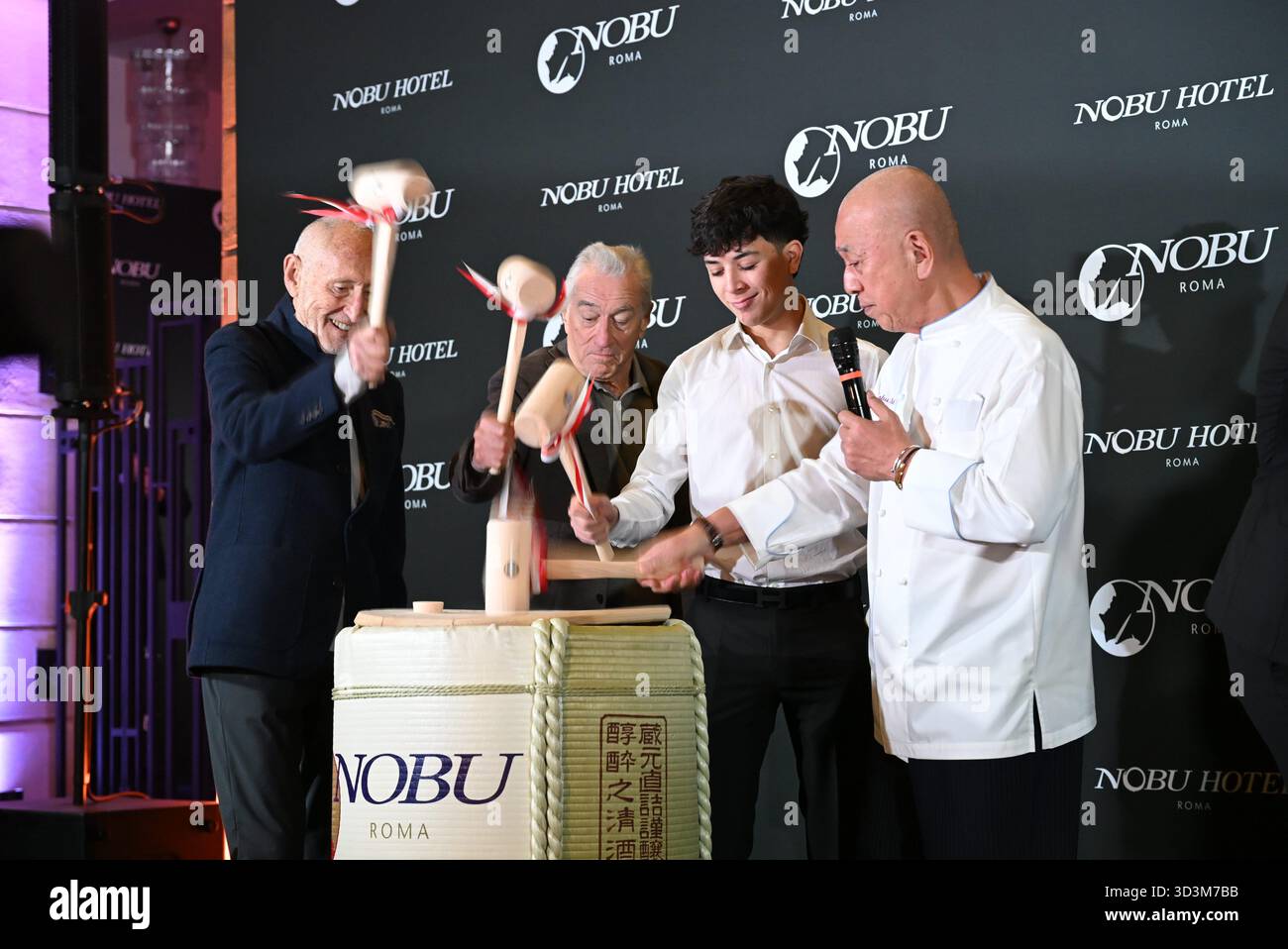 Rome: Via Veneto. Nobu Hotel Opening, Sake Ceremony. Pictured: Meir ...