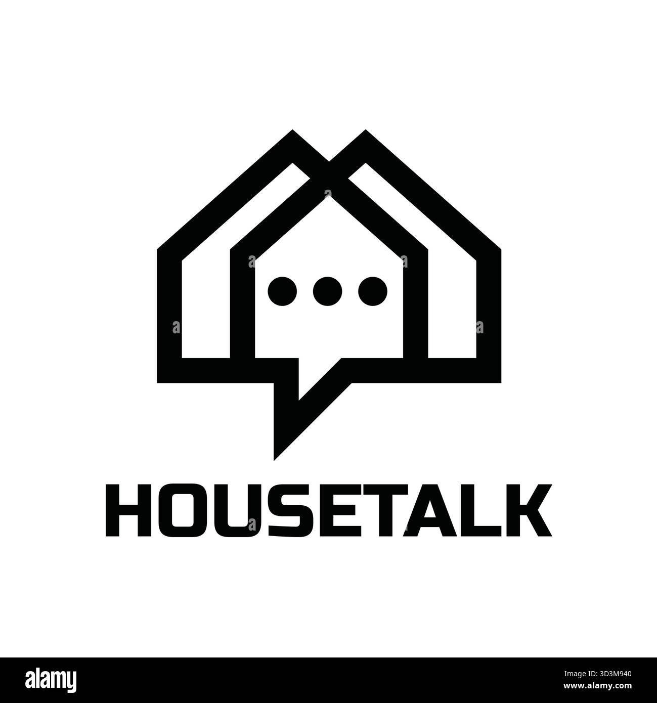 Three house icon Black and White Stock Photos & Images - Alamy