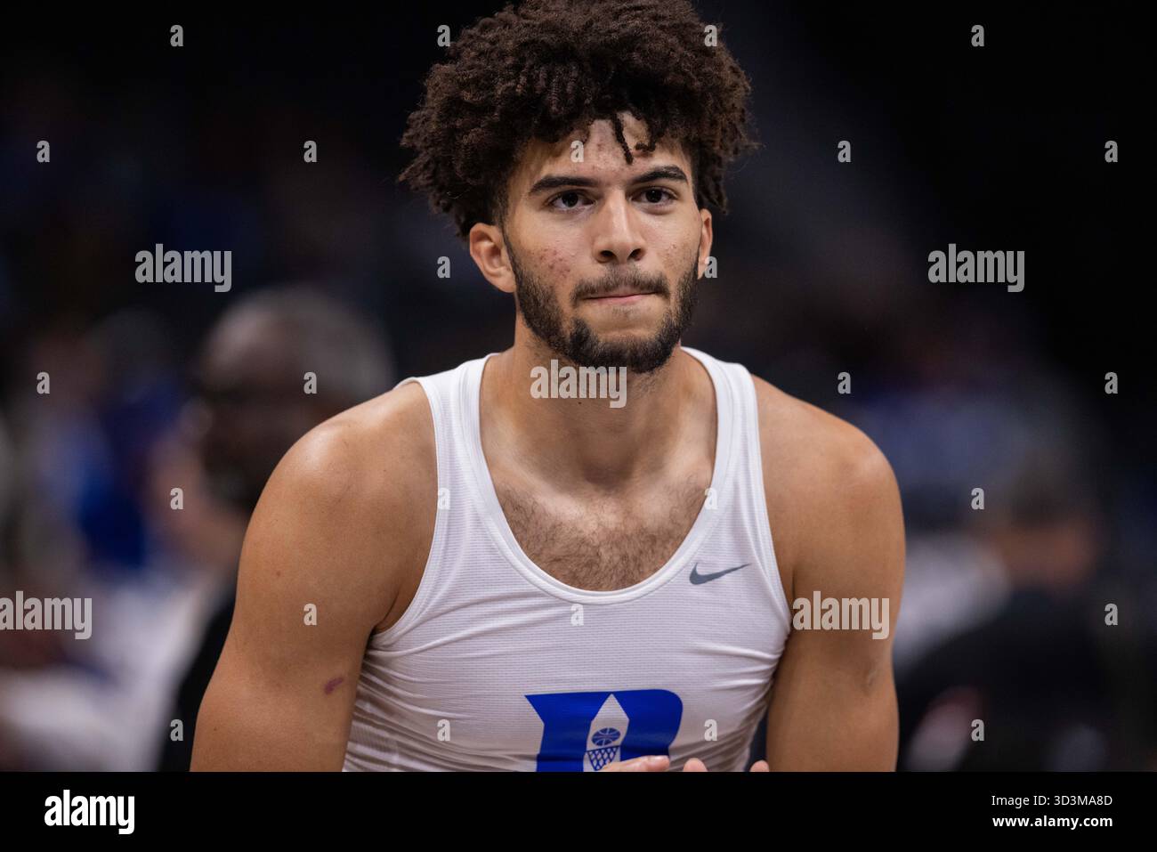 November 4, 2025: Duke Blue Devils forward Cameron Boozer (12) warms up ...