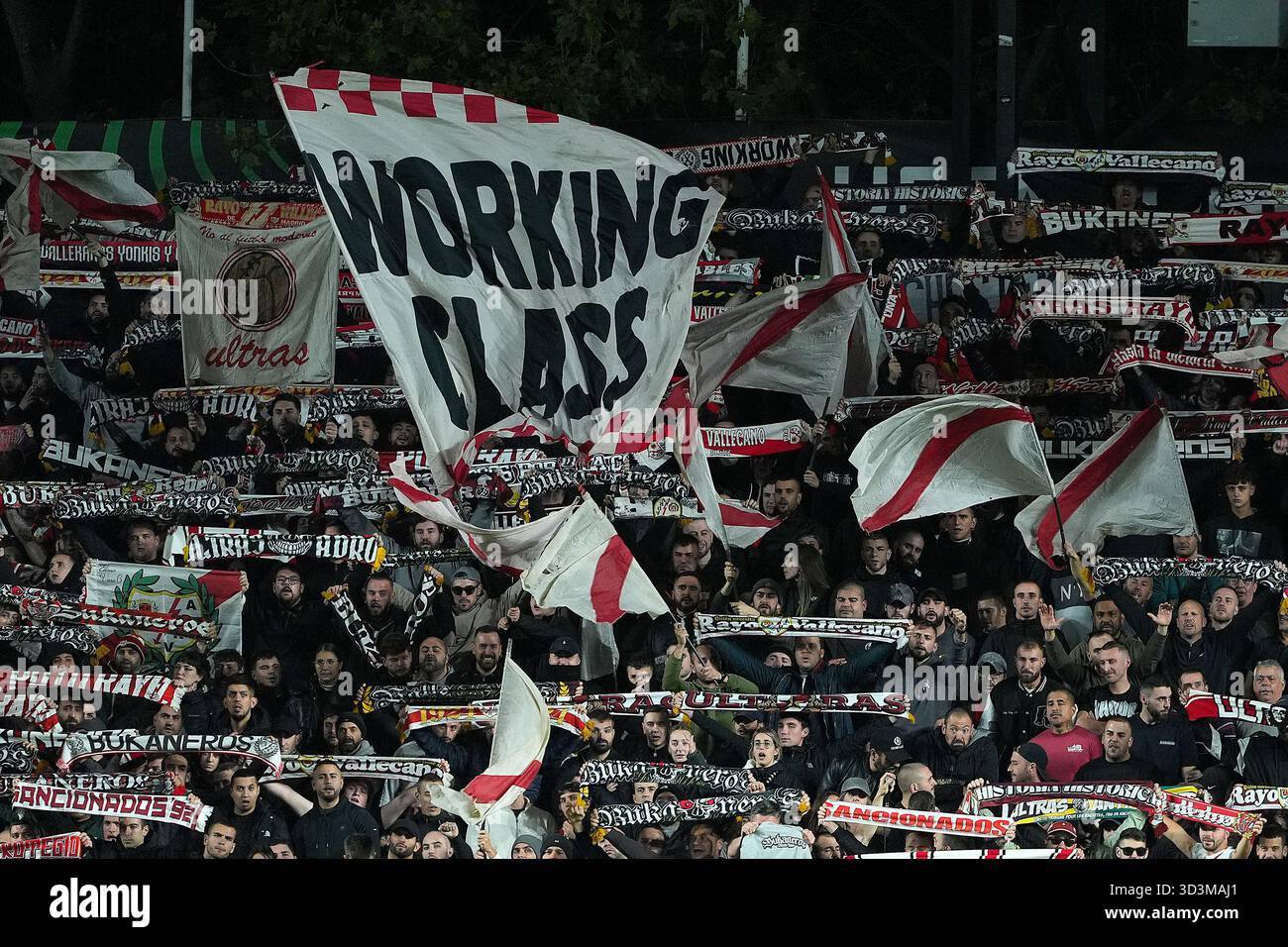 Rayo Vallecano's supporters during UEFA Europa Conference League 2025/ ...