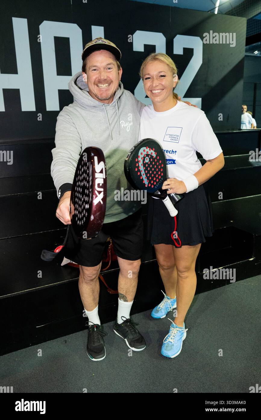 UTRECHT - Johnny de Mol and Michaella Krajicek at a Padel tournament at ...