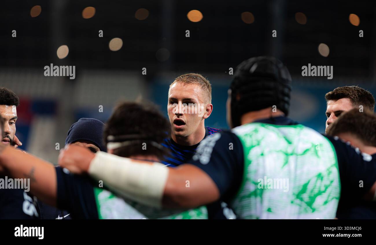 Thomas Ployet (4 Grenoble) in action during The French Rugby Union ...