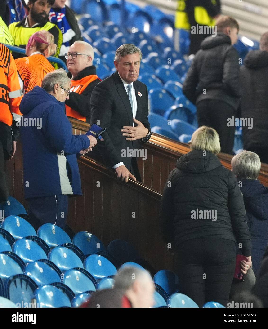 Rangers chairman Andrew Cavenagh greets fans following the UEFA Europa ...