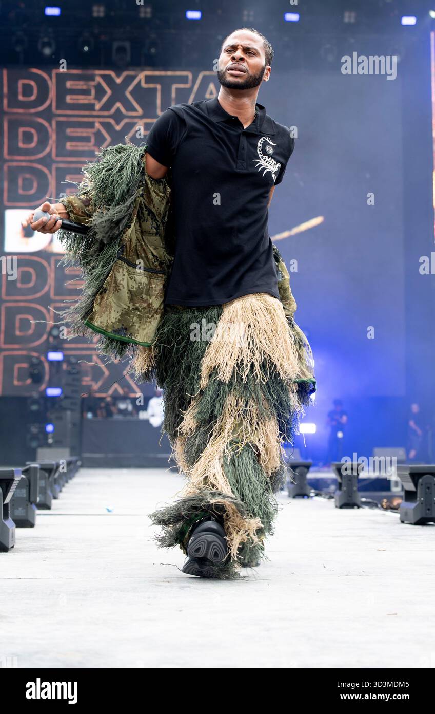 Dexta Daps preforming at Wireless Festival, Finsbury Park in London, UK ...