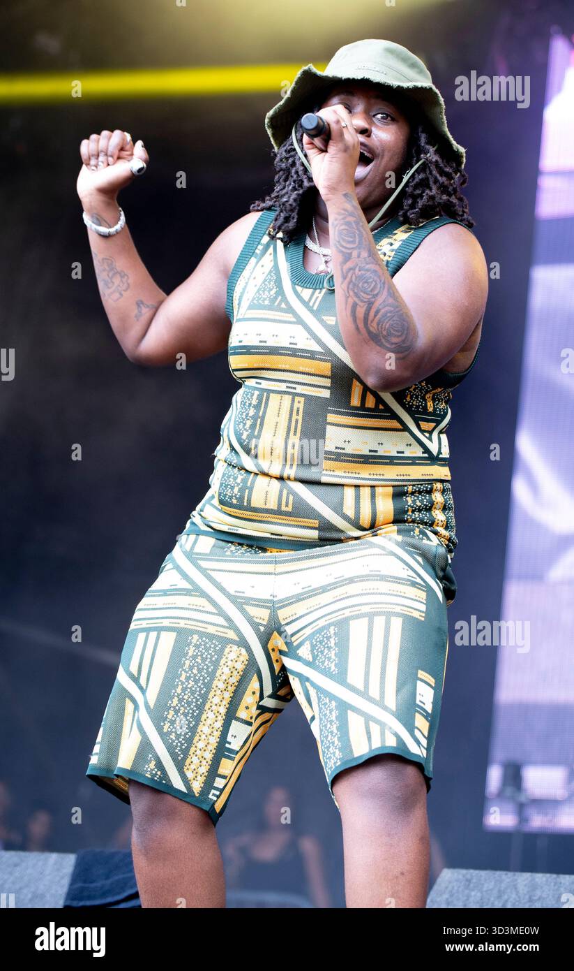 Dreya Mac preforming at Wireless Festival, Finsbury Park in London, UK ...