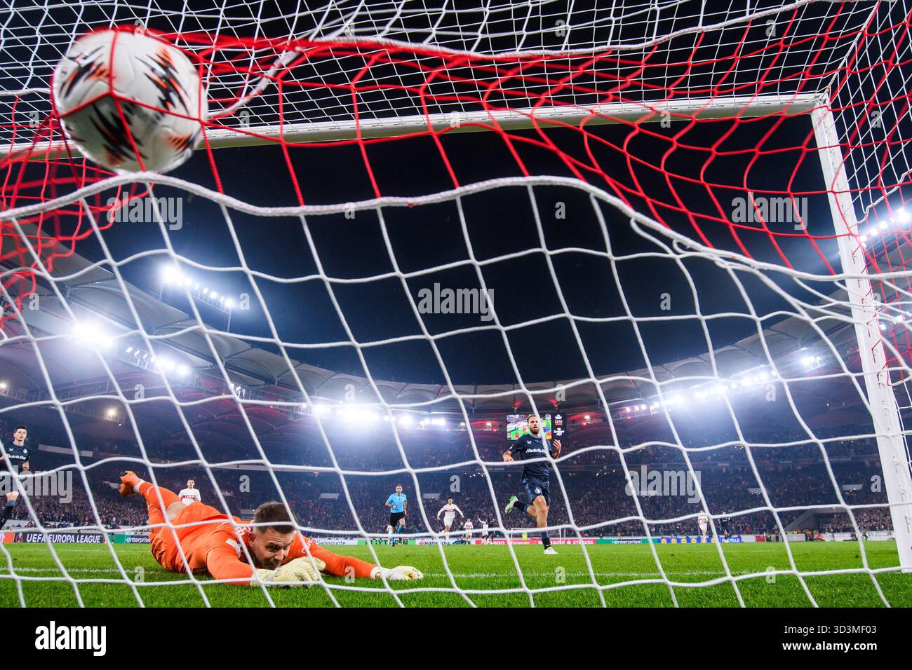 Feyenoord's goalkeeper Timon Wellenreuther is beaten for a goal by ...