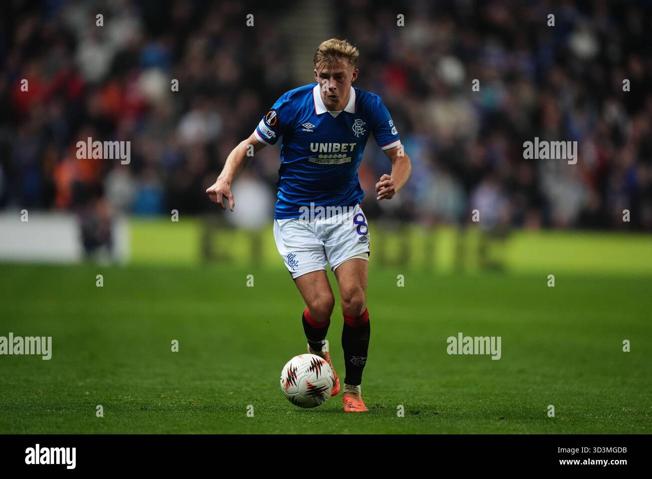 Rangers' Connor Barron during the UEFA Europa League match at Ibrox ...