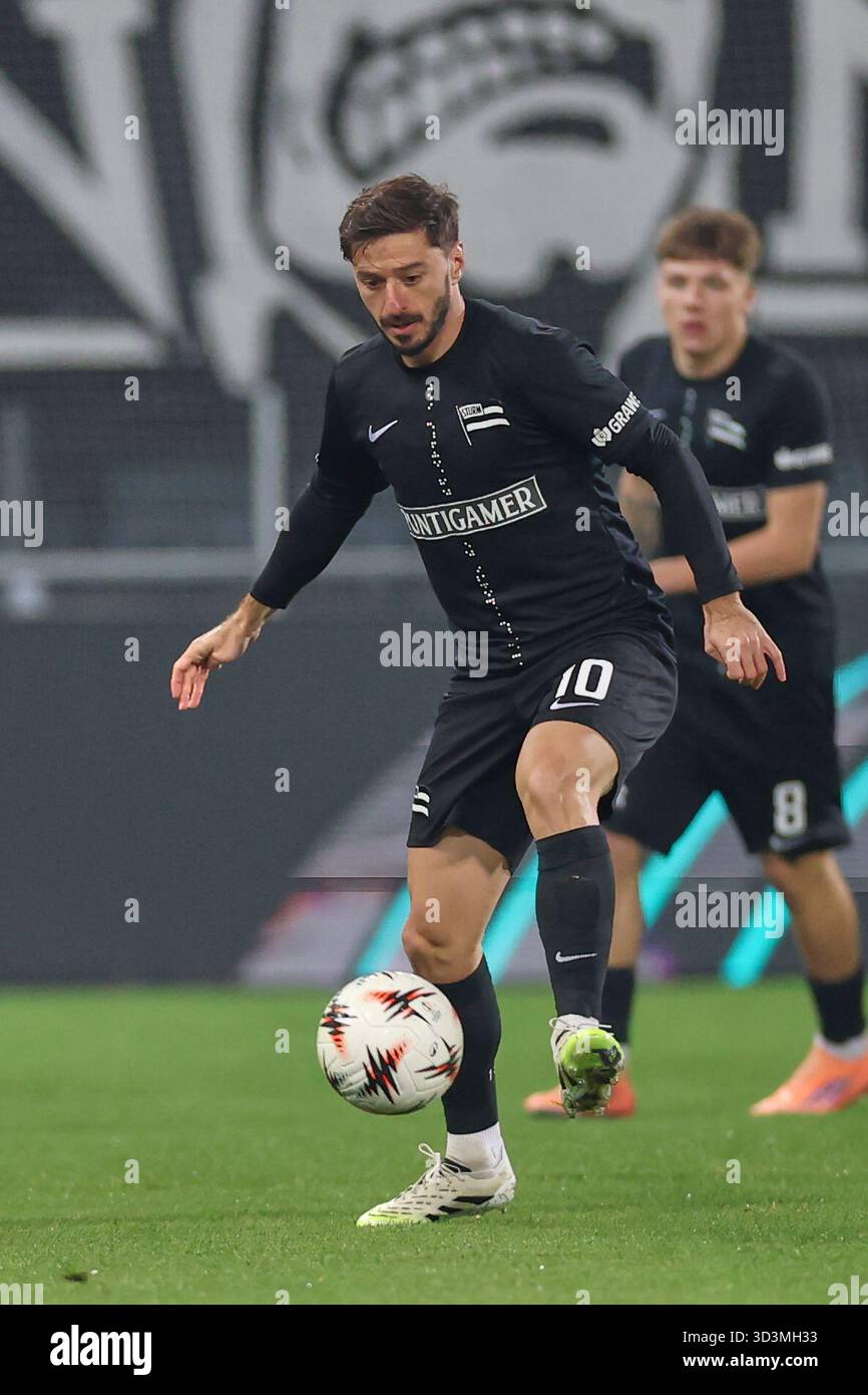 UEFA Europa League 2025 group stage match between SK Sturm Graz and ...