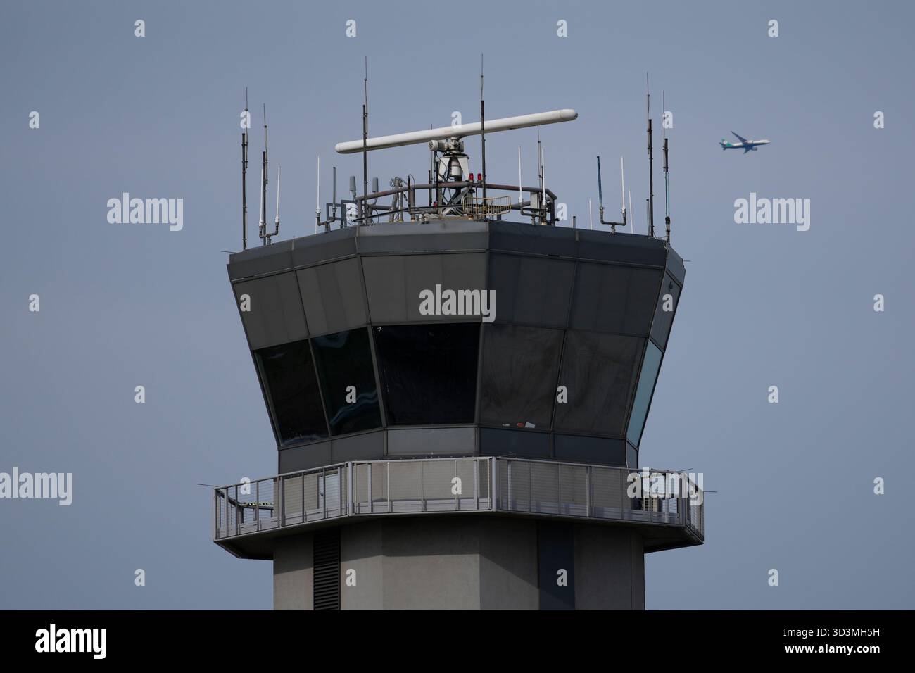 The air traffic control tower is seen at Midway International Airport ...