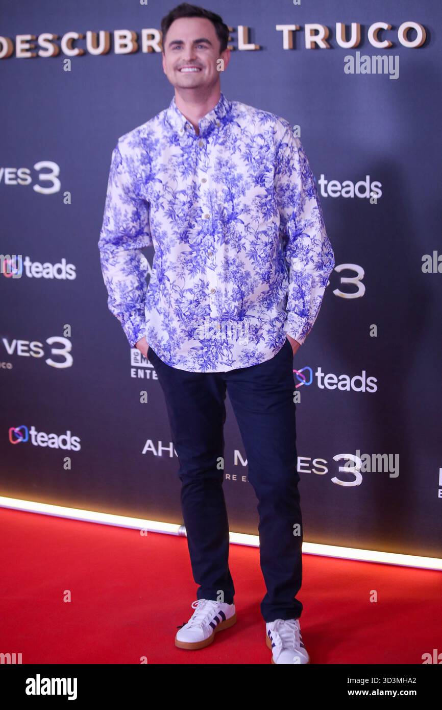 Madrid, Spain, November 6, 2025: Presenter Fede Arias poses for ...