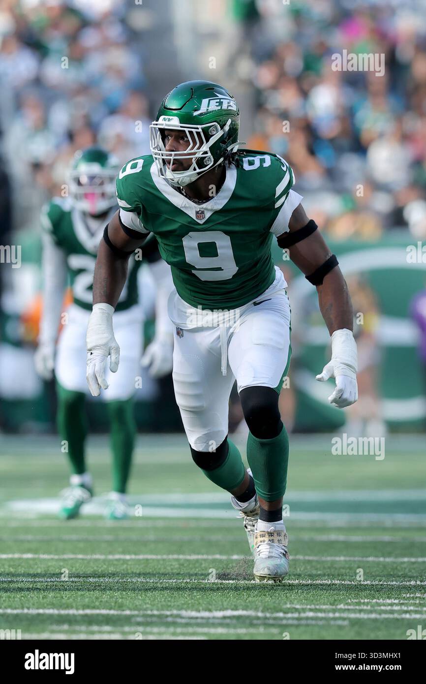 New York Jets defensive end Will McDonald IV (9) in action against the ...