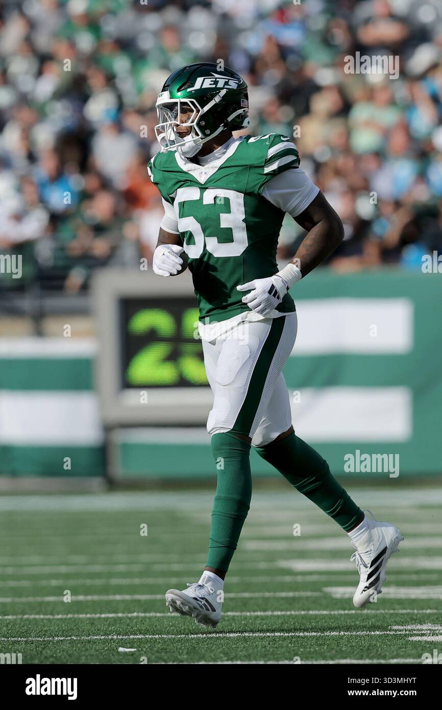 New York Jets linebacker Mykal Walker (53) in action against the ...