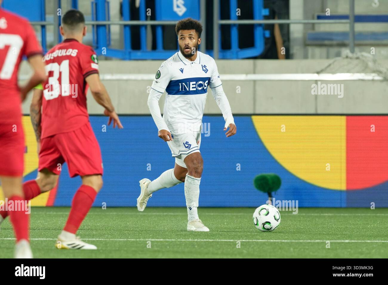Morgan Poaty (18 Lausanne-Sport) in action (close up) during the UEFA ...