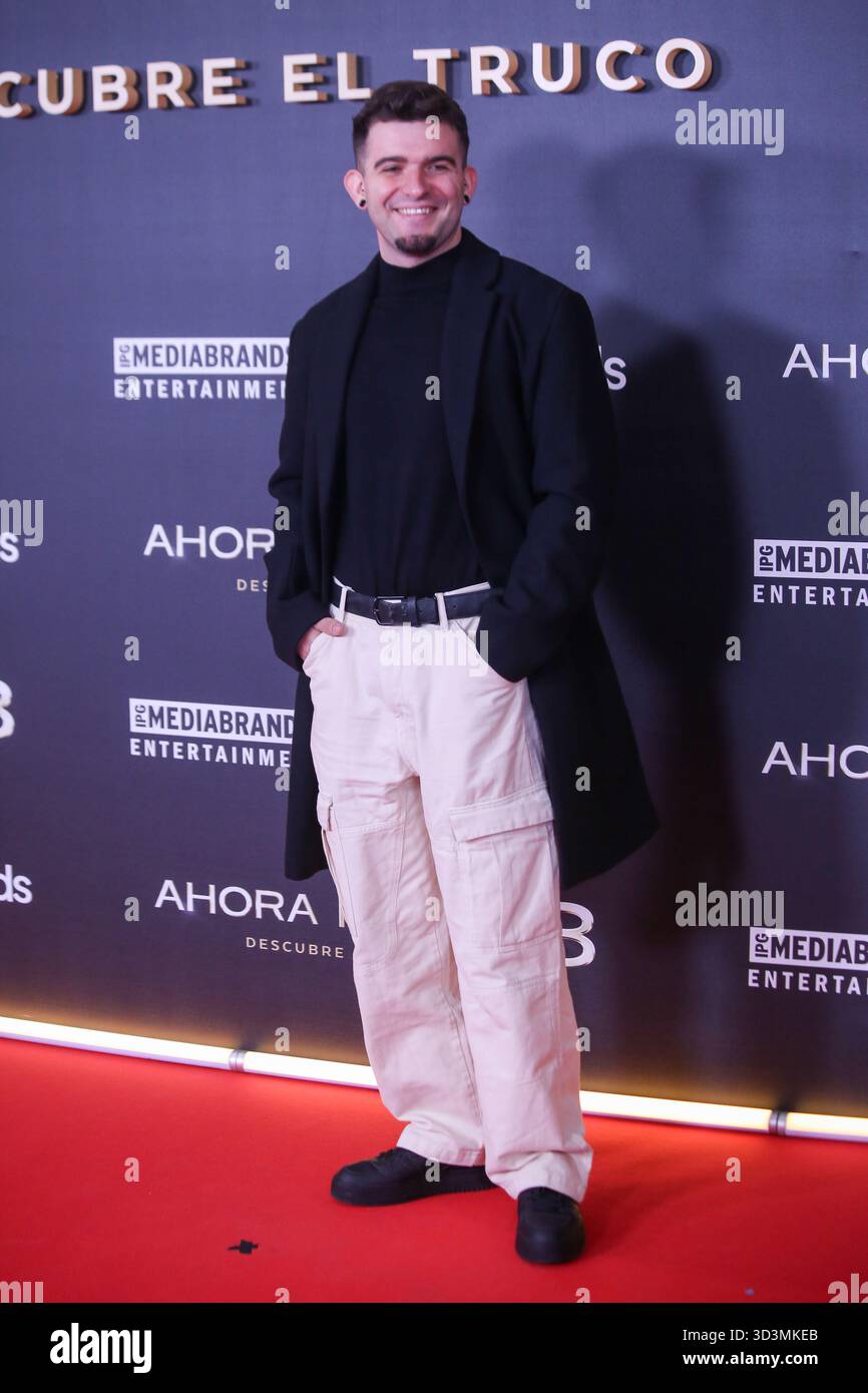 Madrid, Spain, November 6, 2025: Magician Álvaro Cortés poses for ...