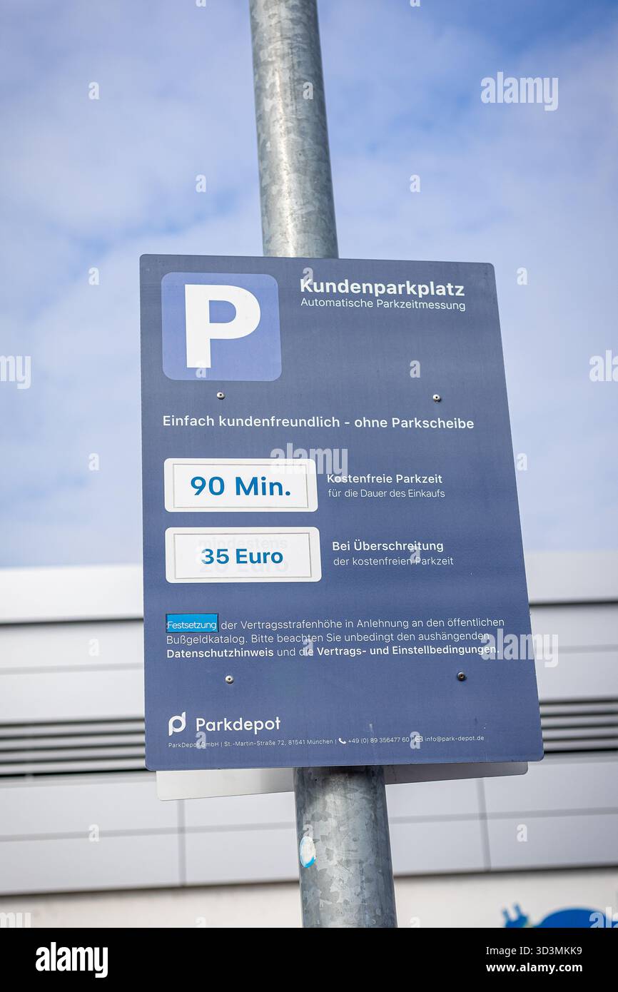 Weilerswist, Germany - October, 10, 2025: The sign displays parking ...