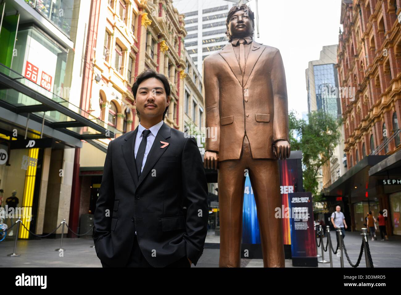 Australian golfer Min Woo Lee poses for a photograph during an ...