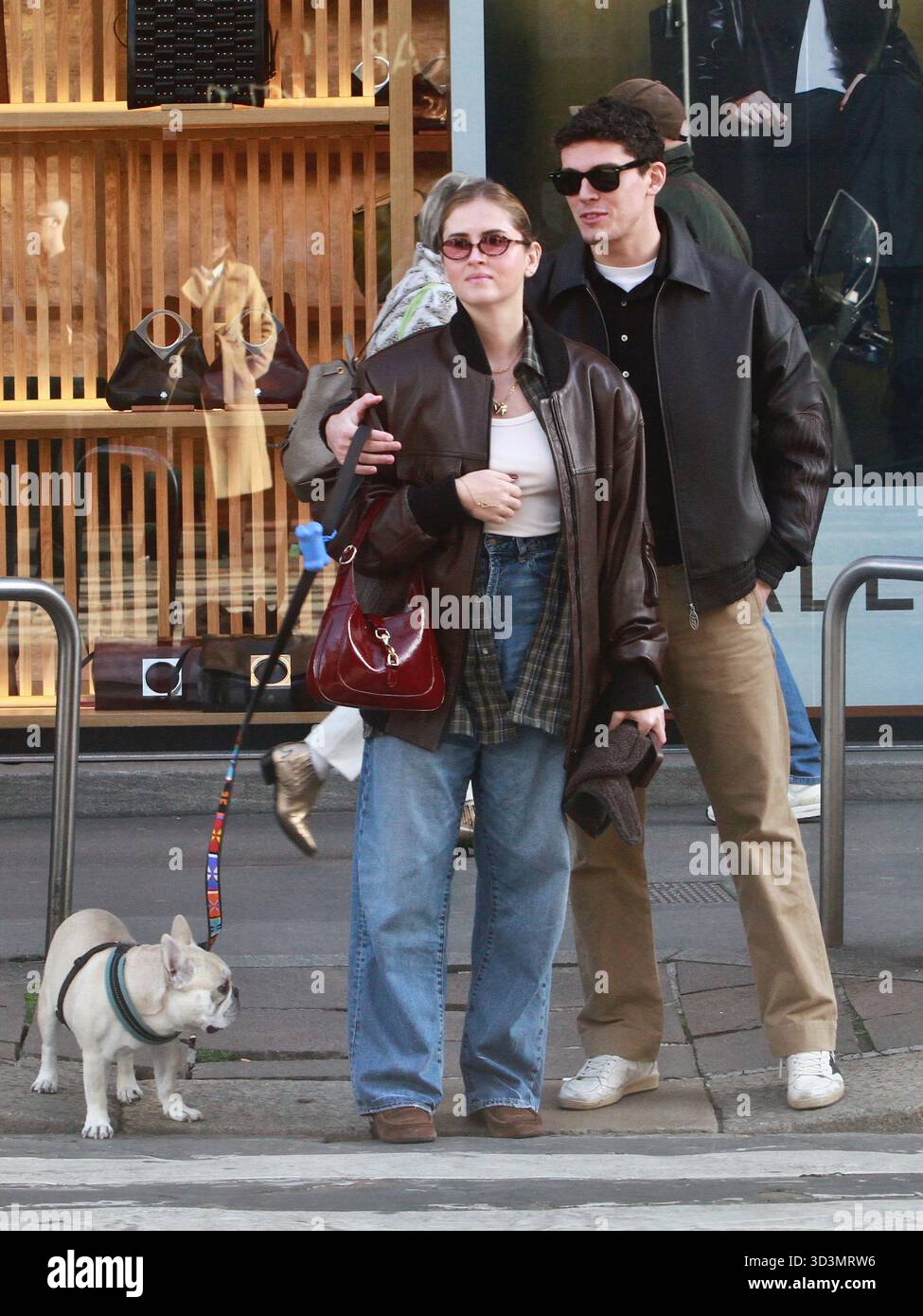 Milan, Photo by Paolo Della Bella: Valentina Ferragni with her partner ...