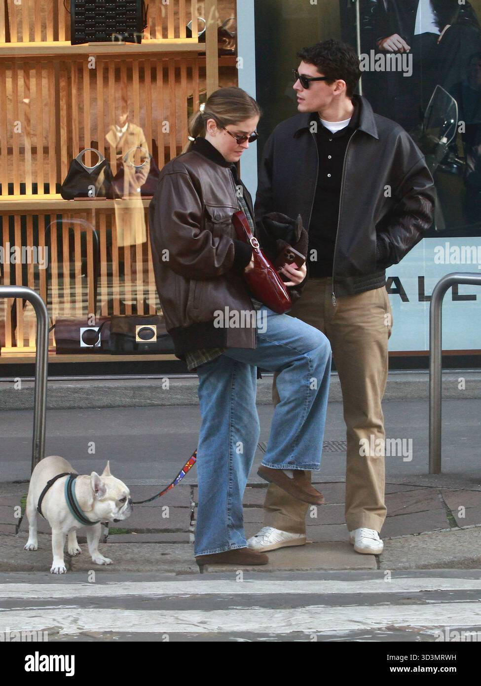 Milan, Photo by Paolo Della Bella: Valentina Ferragni with her partner ...