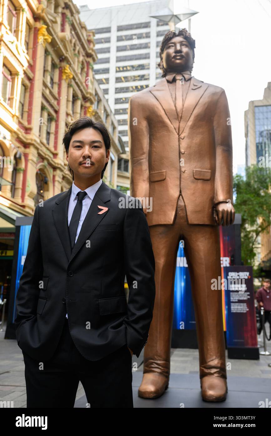 Australian golfer Min Woo Lee poses for a photograph during an ...