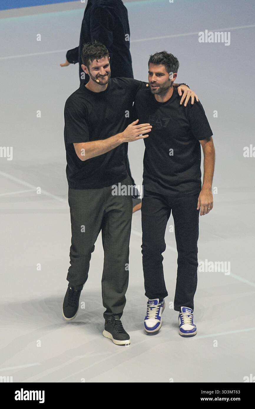 Turin, Nitto ATP Finals Grand Opening Show 'The Music Match' Pictured: Simone Bolelli and Andrea ...