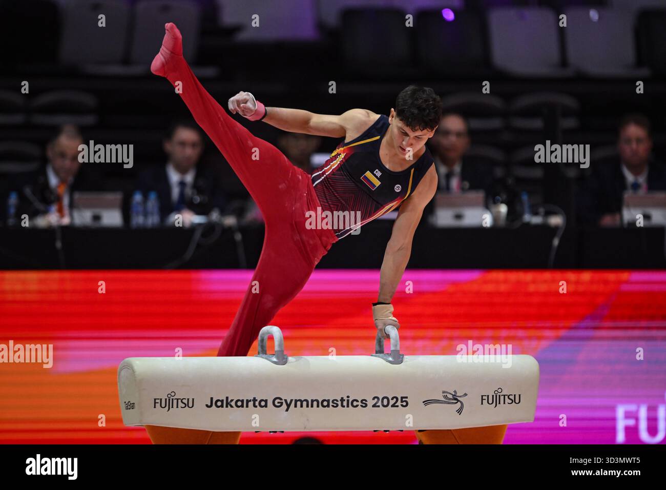October 19, 2025, Jakarta, Indonesia: YAN ZABALA competes on the pommel ...