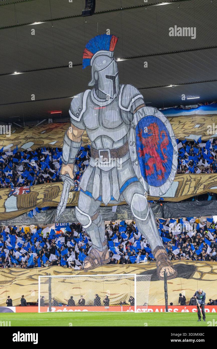 06 Nov 2025. Glasgow, UK. Rangers played Roma at Ibrox stadium, Glasgow ...