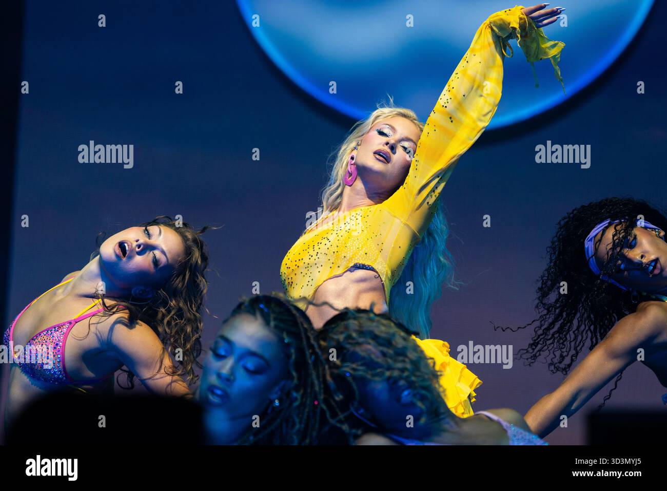 Swedish singer Zara Larsson performs live on stage during a concert at ...