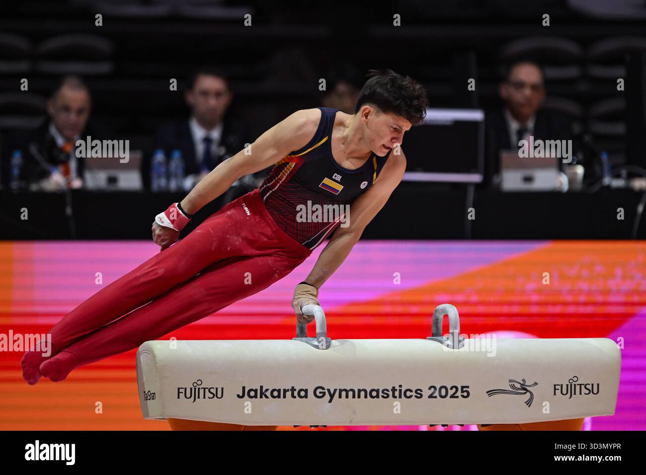 October 19, 2025, Jakarta, Indonesia: YAN ZABALA competes on the pommel ...