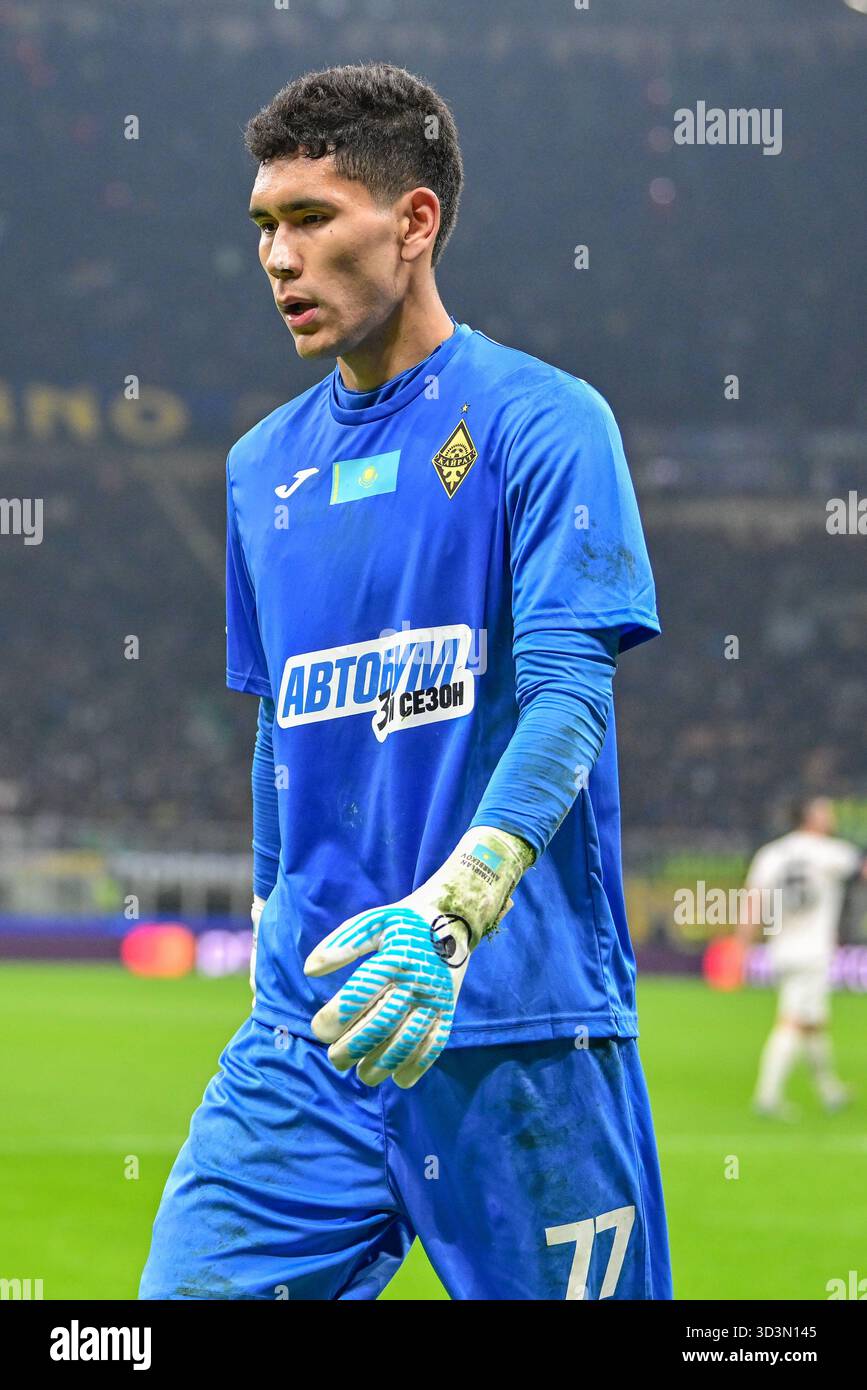 Goalkeeper Temirlan Anarbekov of Kairat Almaty seen during the UEFA ...