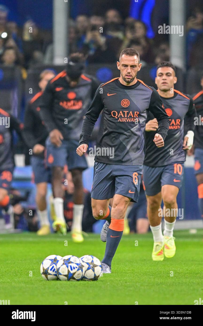Stefan de Vrij of Inter seen during the UEFA Champions League match ...