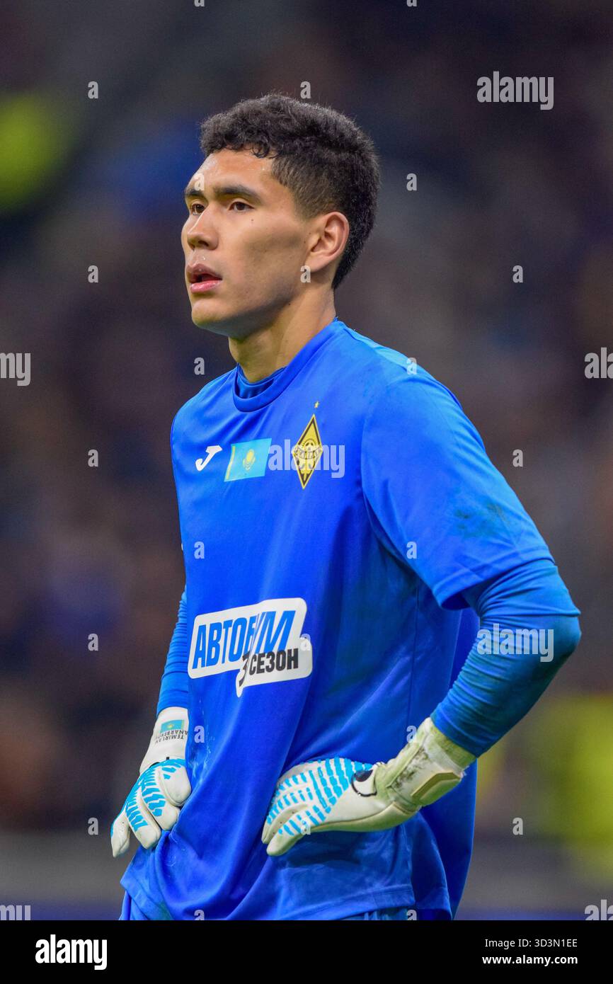 Goalkeeper Temirlan Anarbekov of Kairat Almaty seen during the UEFA ...