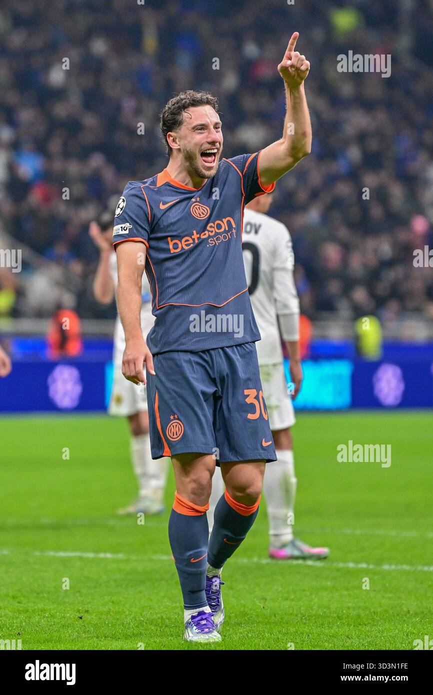 Carlos Augusto of Inter celebrates a goal, during the UEFA Champions ...