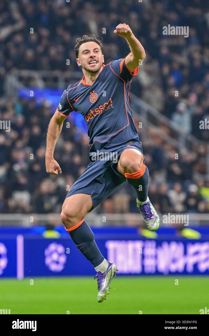 Carlos Augusto of Inter celebrates a goal, during the UEFA Champions ...