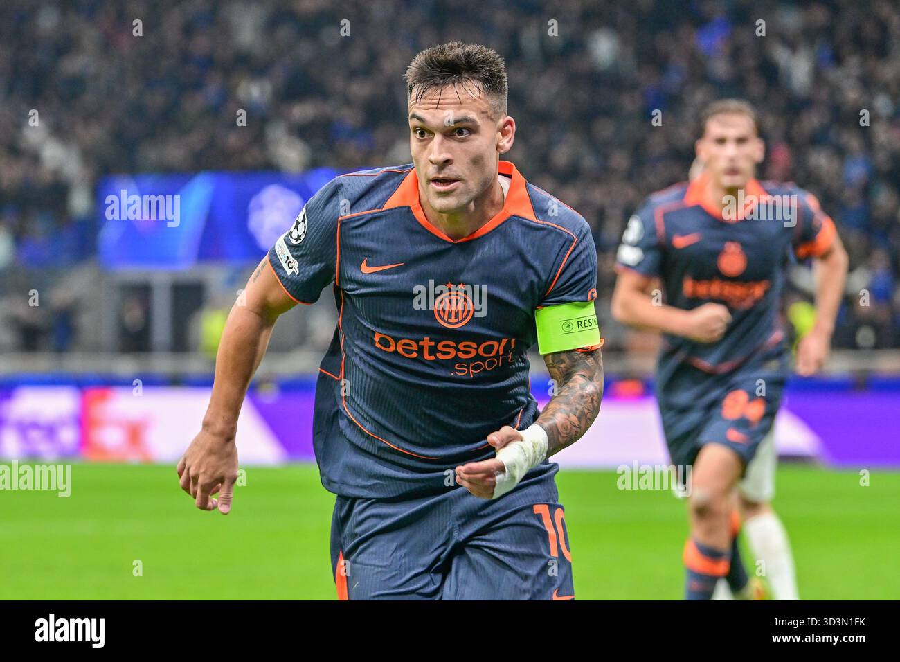 Lautaro Martinez of Inter celebrates a goal during the UEFA Champions ...
